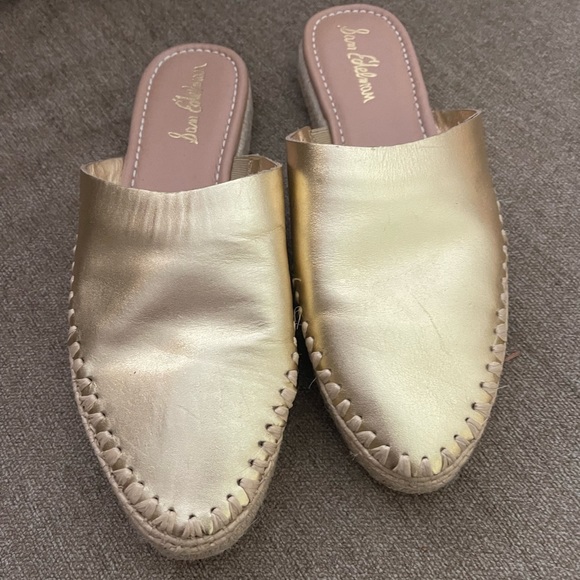 Sam Edelman | Shoes | Sam Edelman Gold Espadrille Slide | Poshmark